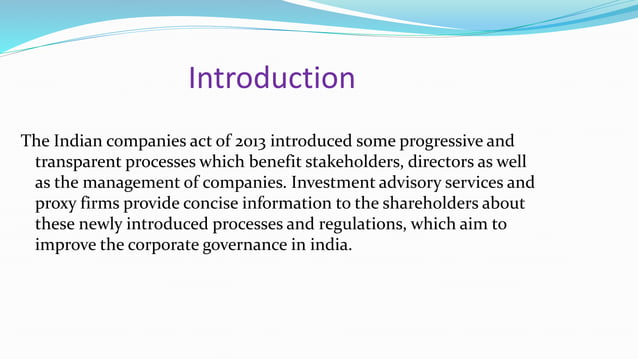 Indian Model of Corporate Governance | PPTX