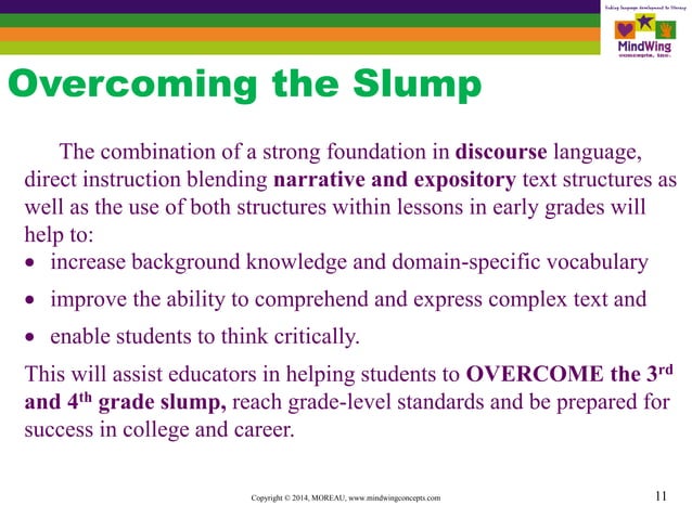 Overcoming the 3rd and 4th Grade Slump: Blending Narrative and ...