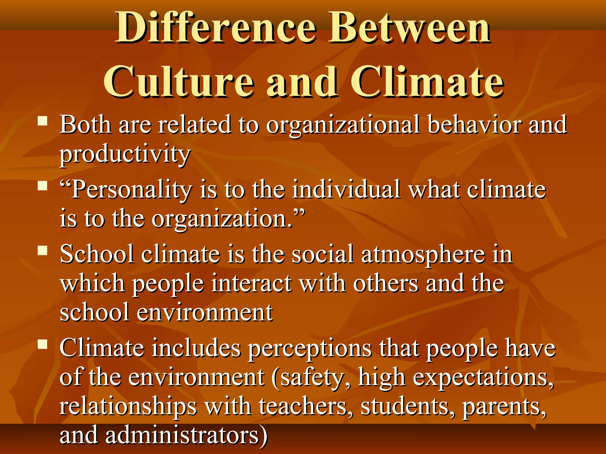 School Culture and Climate-BBPSTC | PPT