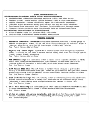 Project Manager, Lead Business Analyst, Scrum Master | DOCX