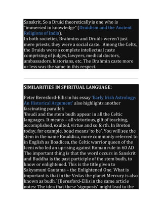 A shared spiritual origin in celtic europe and indo aryan indian . | DOCX