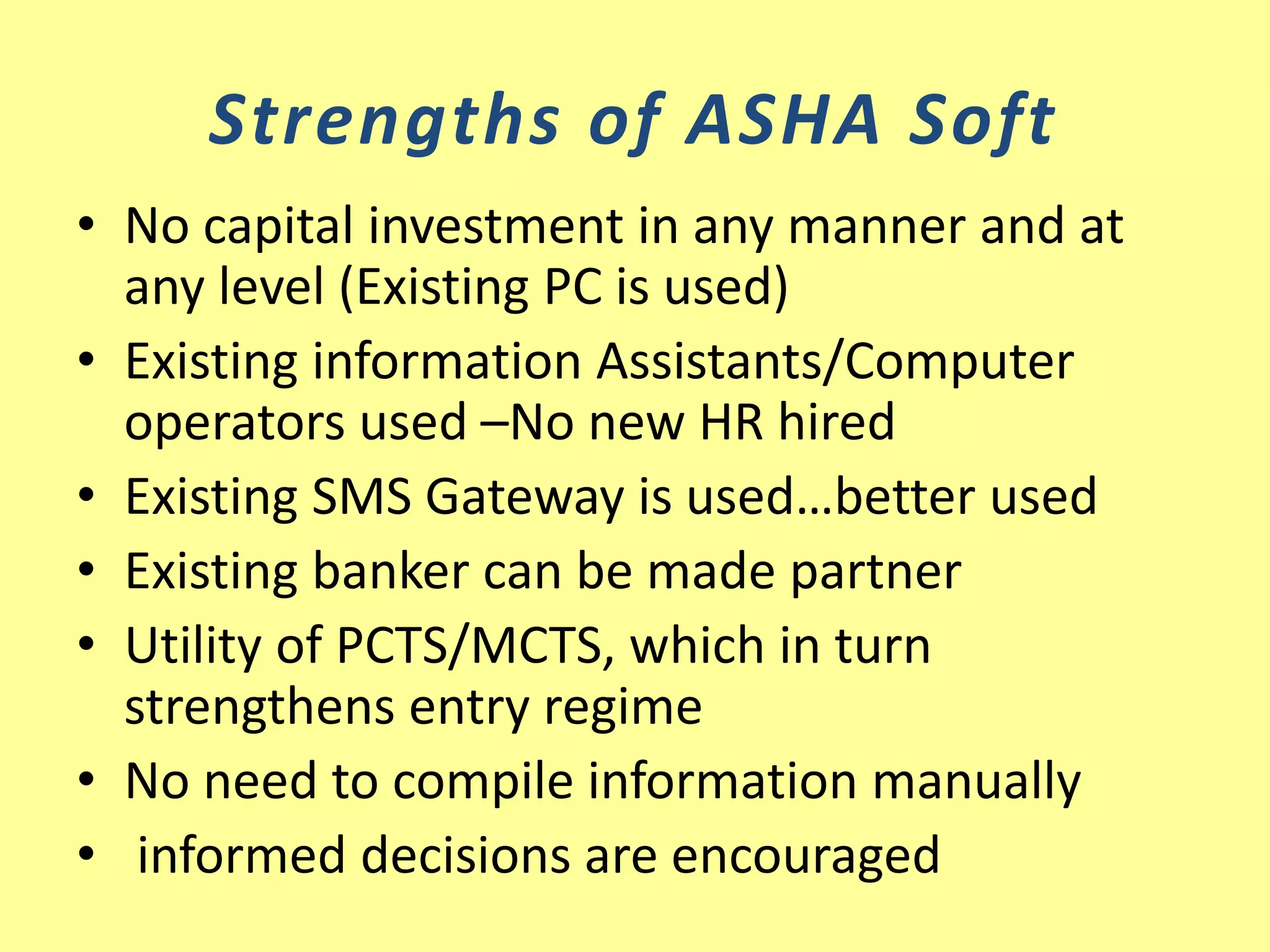 Asha soft presentation | PPT