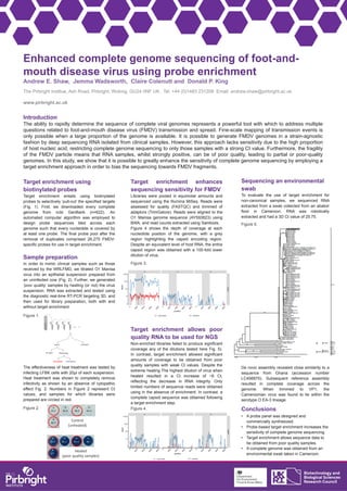 ENHANCED COMPLETE GENOME SEQUENCING OF FOOT-AND-MOUTH DISEASE VIRUS ...