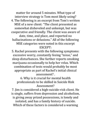 Ash ccmh 535 week 5 quiz new | DOC