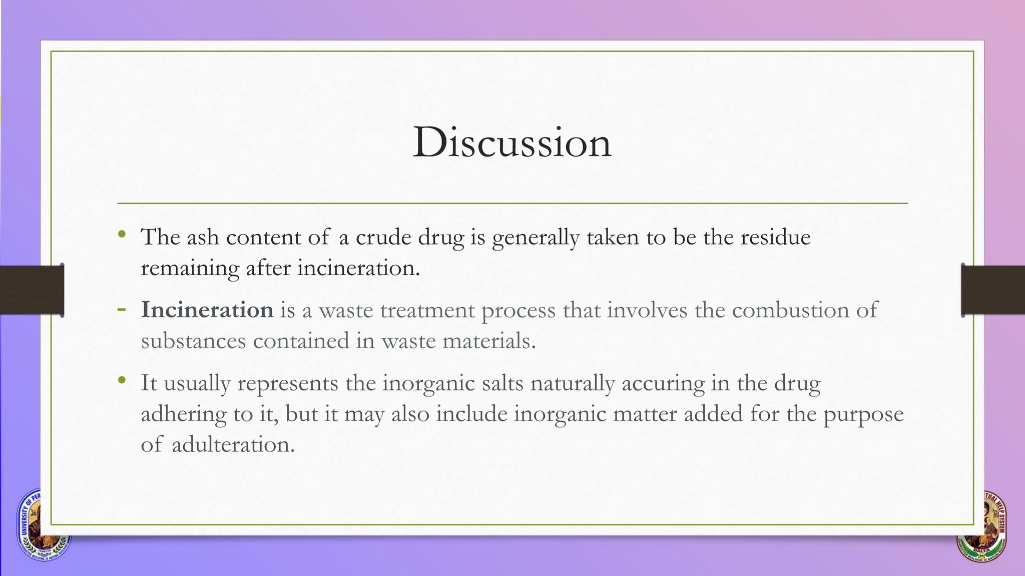 Ash content determination.pptx- materials- procedure- formula | PPTX