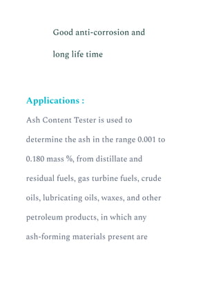 Ash Content Tester | PDF