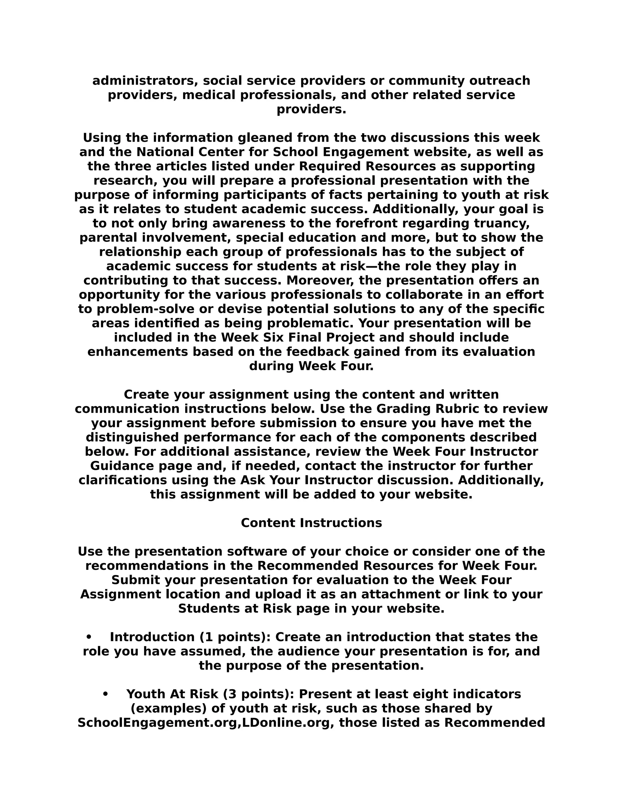 Ash edu 644 week 4 assignment school | PDF