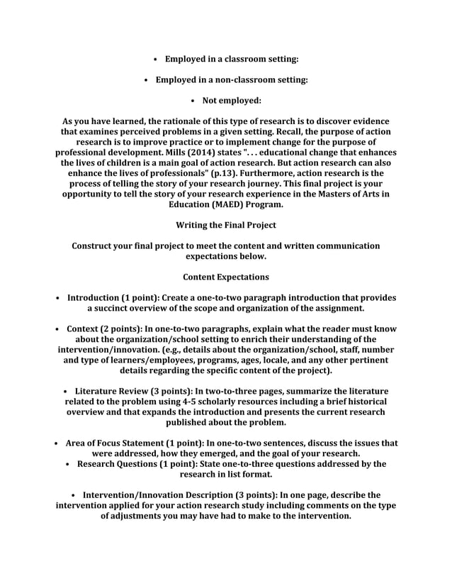 Ash edu 675 week 6 final project action research formal presentation of findings new | DOC