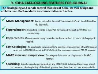 Management of Journals Through Koha Open Source Software: an Overview ...