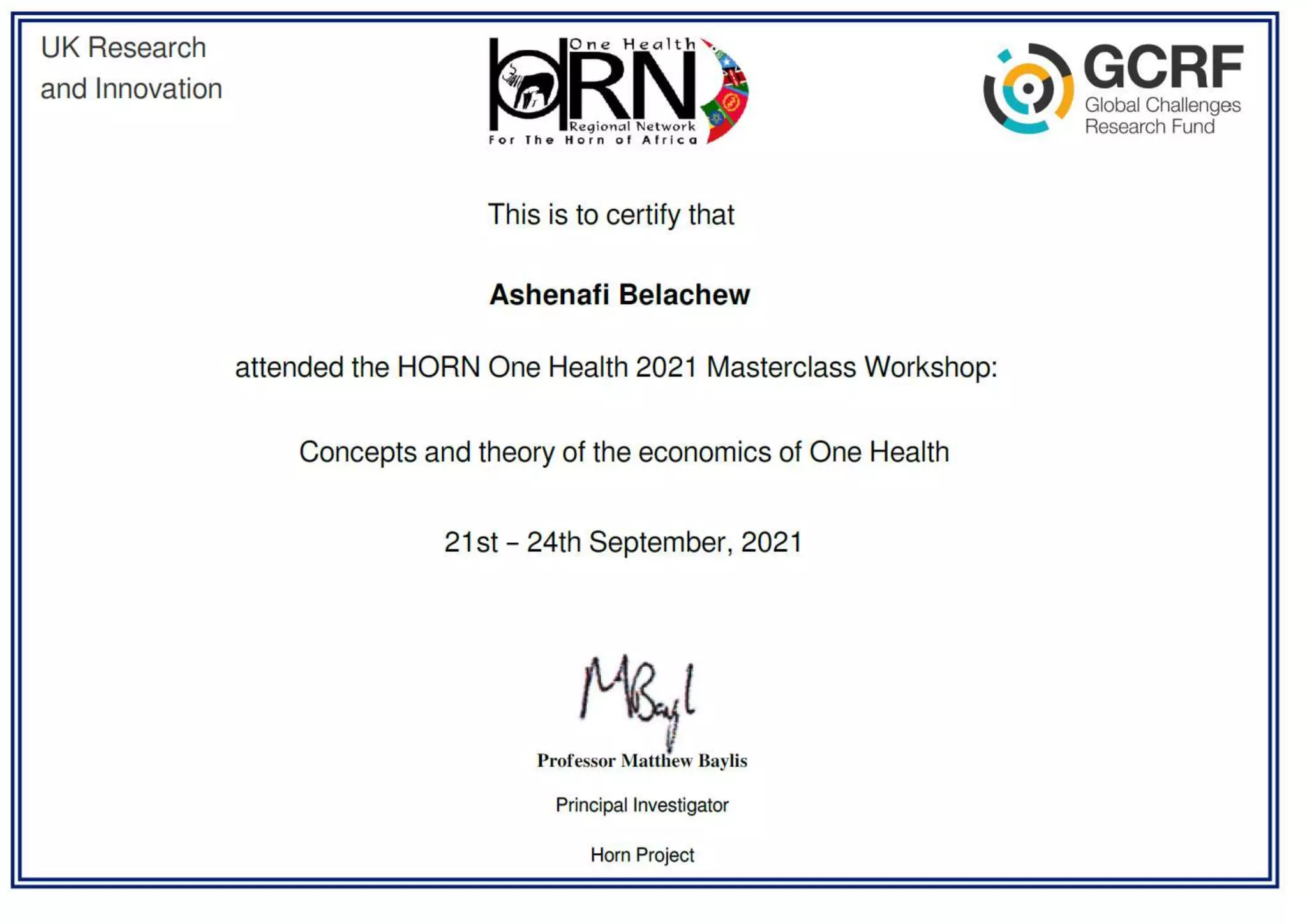 Ashenafi certificates | PDF