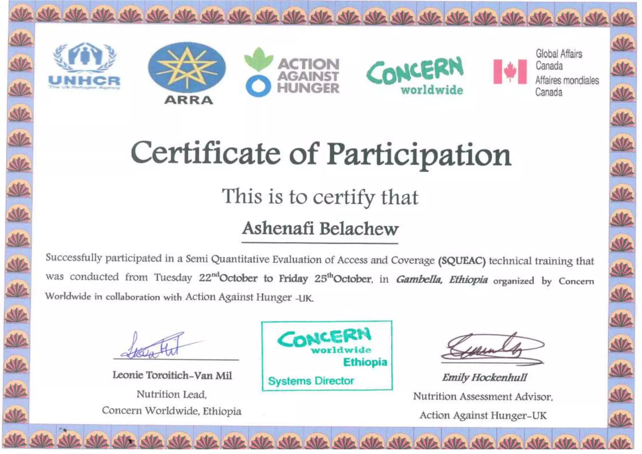Ashenafi certificates | PDF