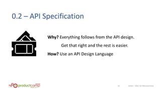A lifecycle for microservices | PPT