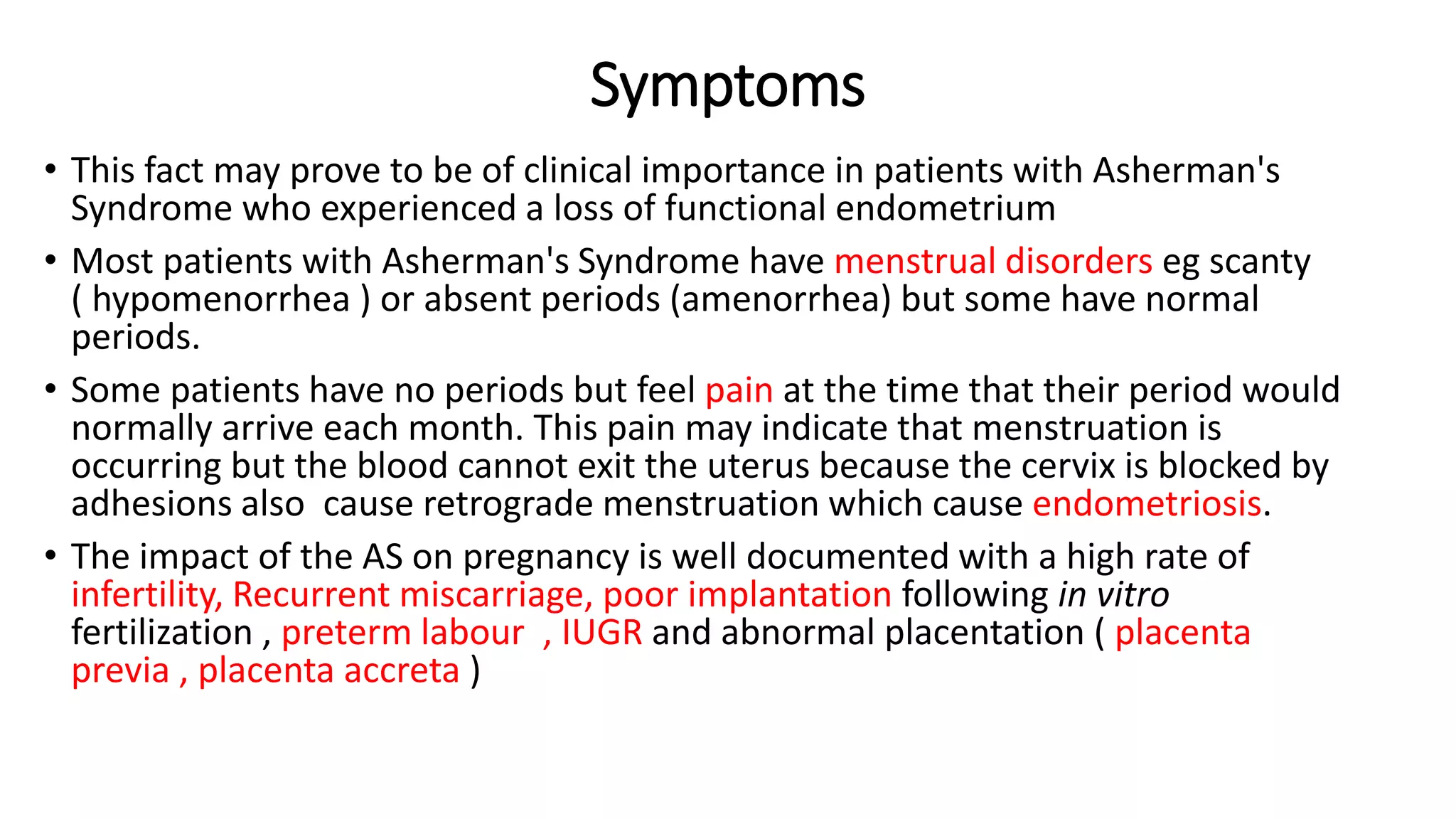 Asherman syndrome | PPTX