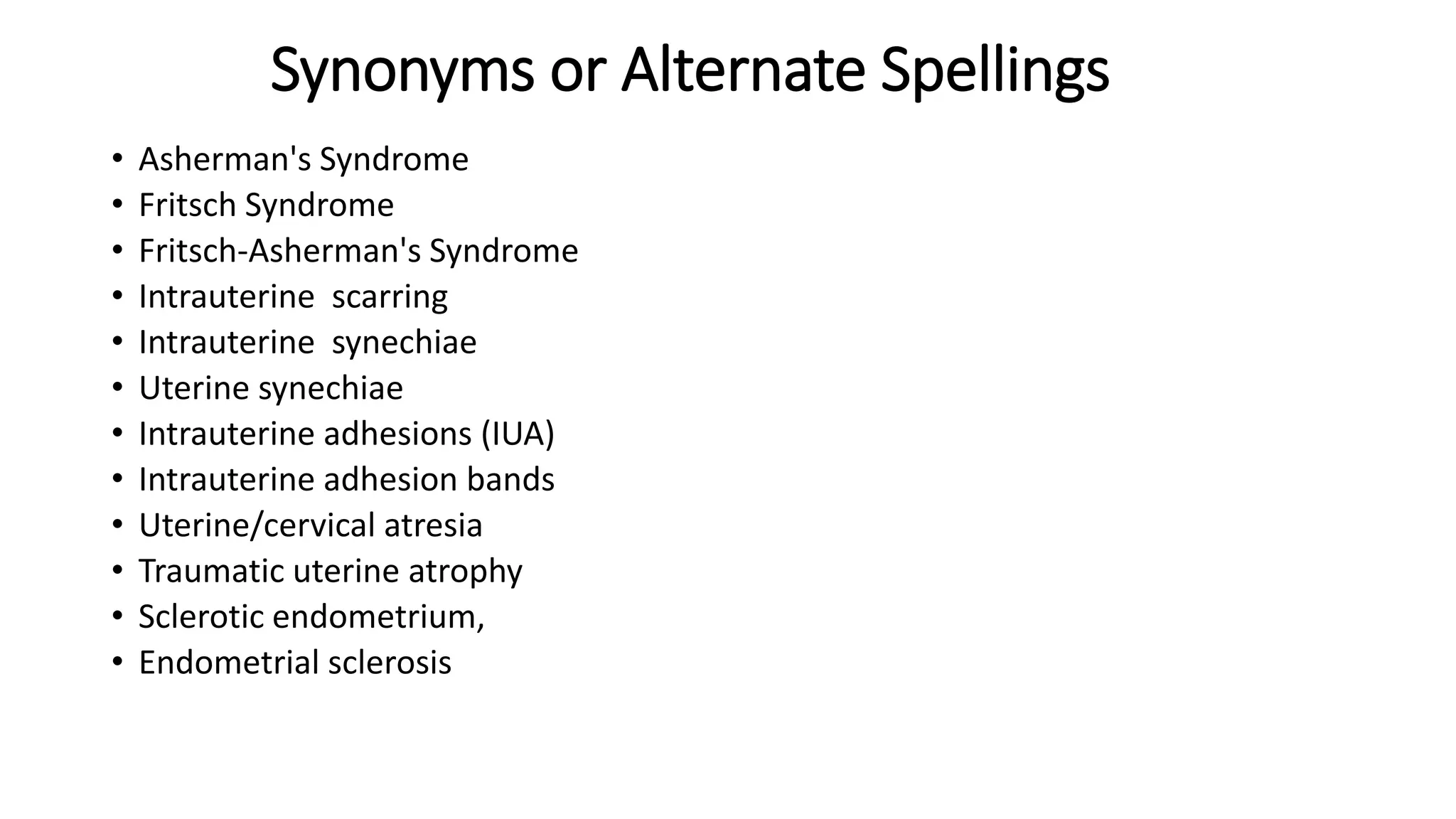 Asherman syndrome | PPTX