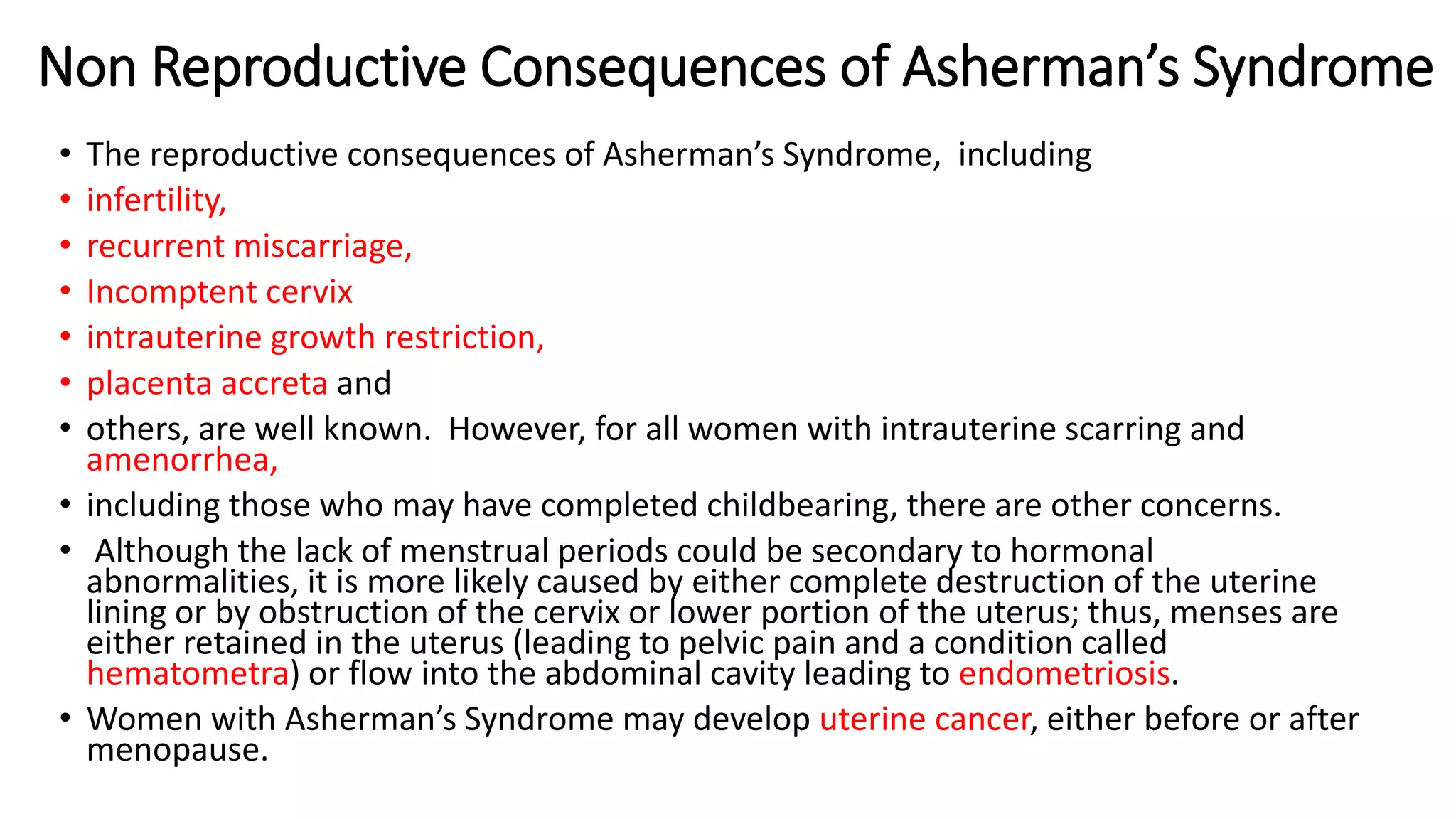 Asherman syndrome | PPTX
