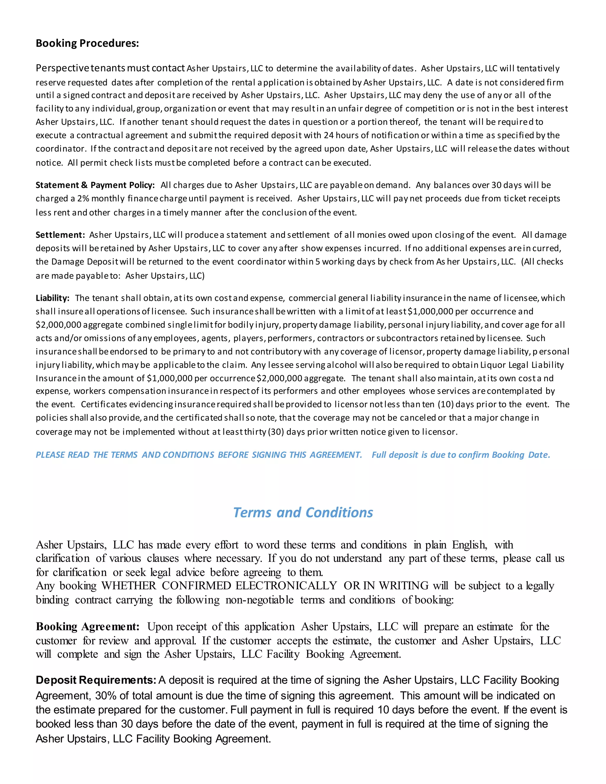 Asher upstairs rental agreement | DOCX