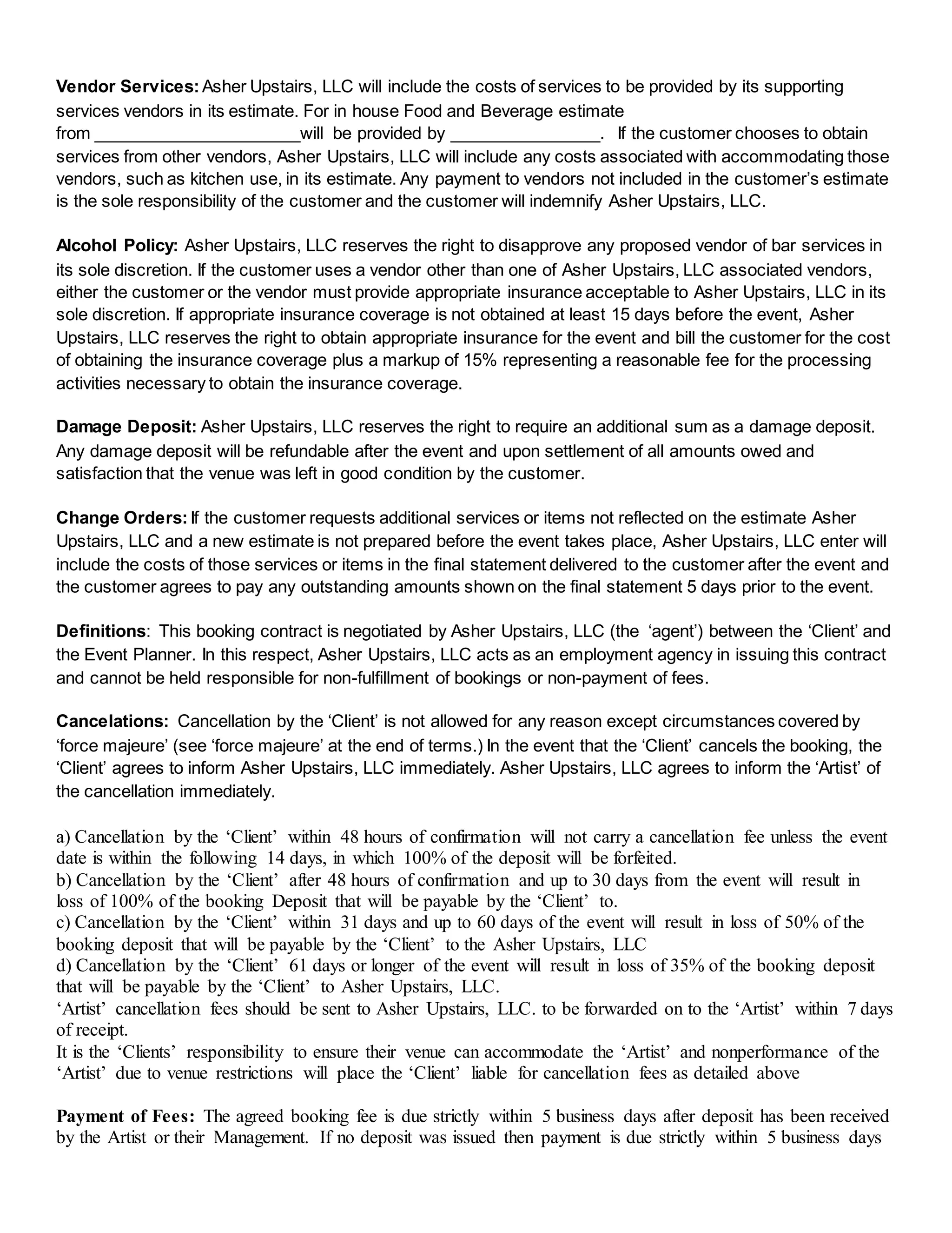 Asher upstairs rental agreement | DOCX