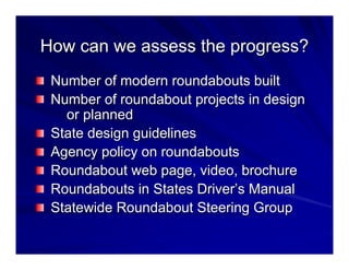 Federal Hwy Admin Roundabout Presentation | PPT