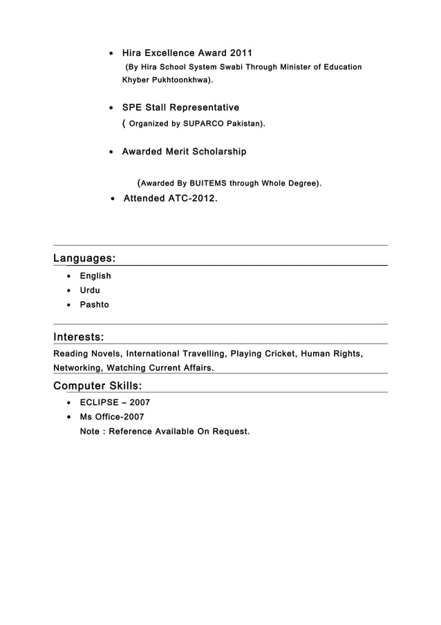 CV Of Engr Ashfaq Ahmad | DOC