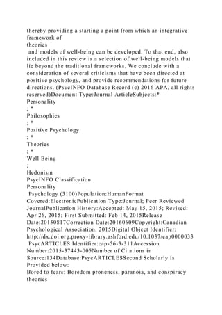 Ashford 6 - Week 5 - Final PaperIntegrative Personality Theory .docx
