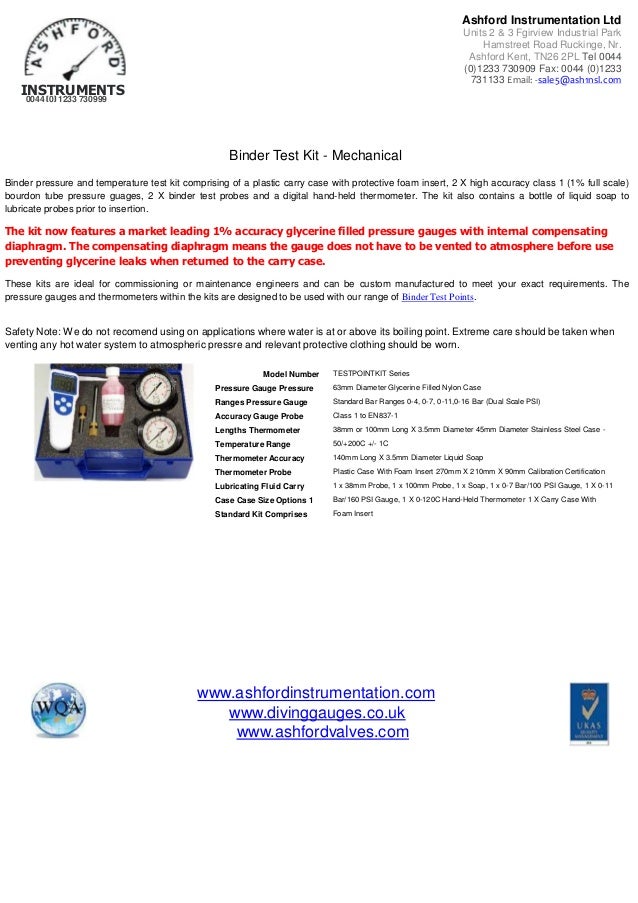 Ashford instrumentation product offering | PDF