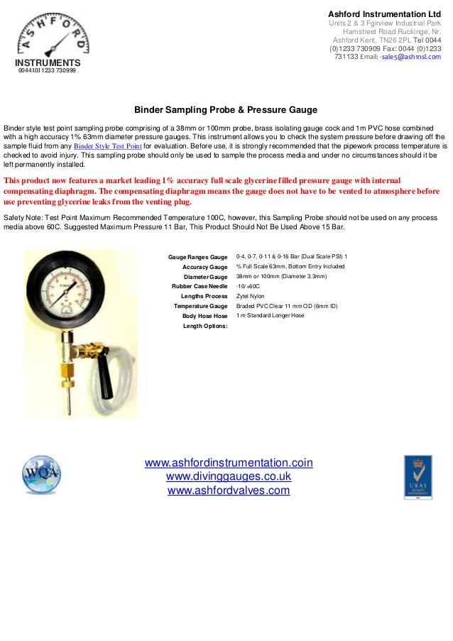 Ashford instrumentation product offering | PDF