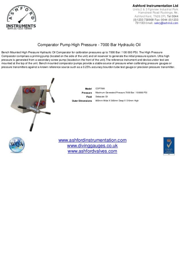 Ashford instrumentation product offering | PDF