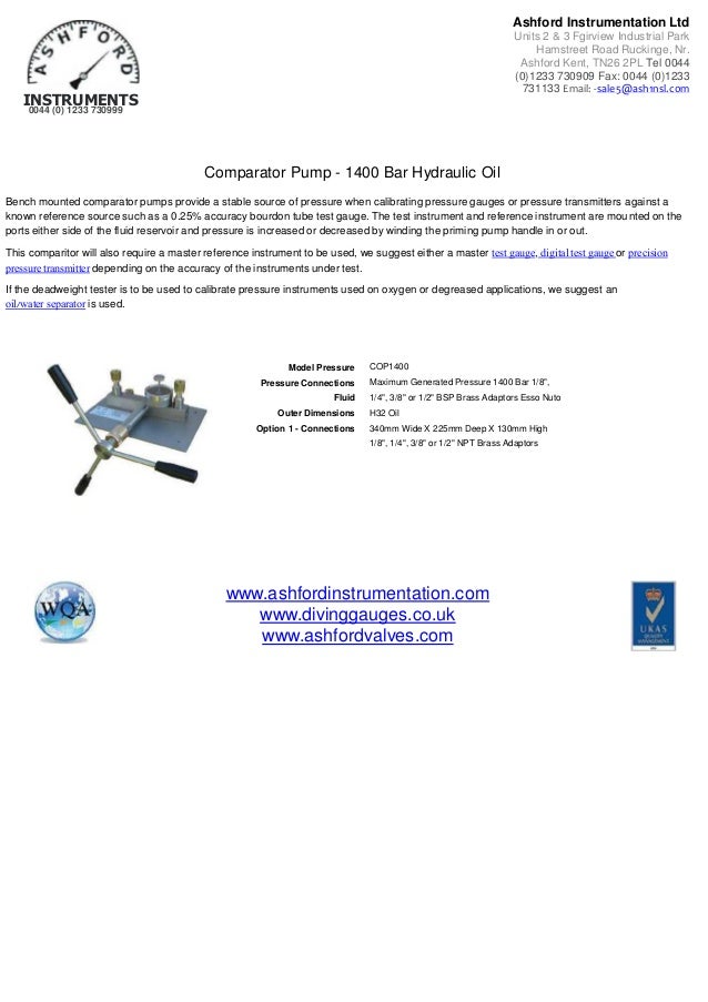 Ashford instrumentation product offering | PDF