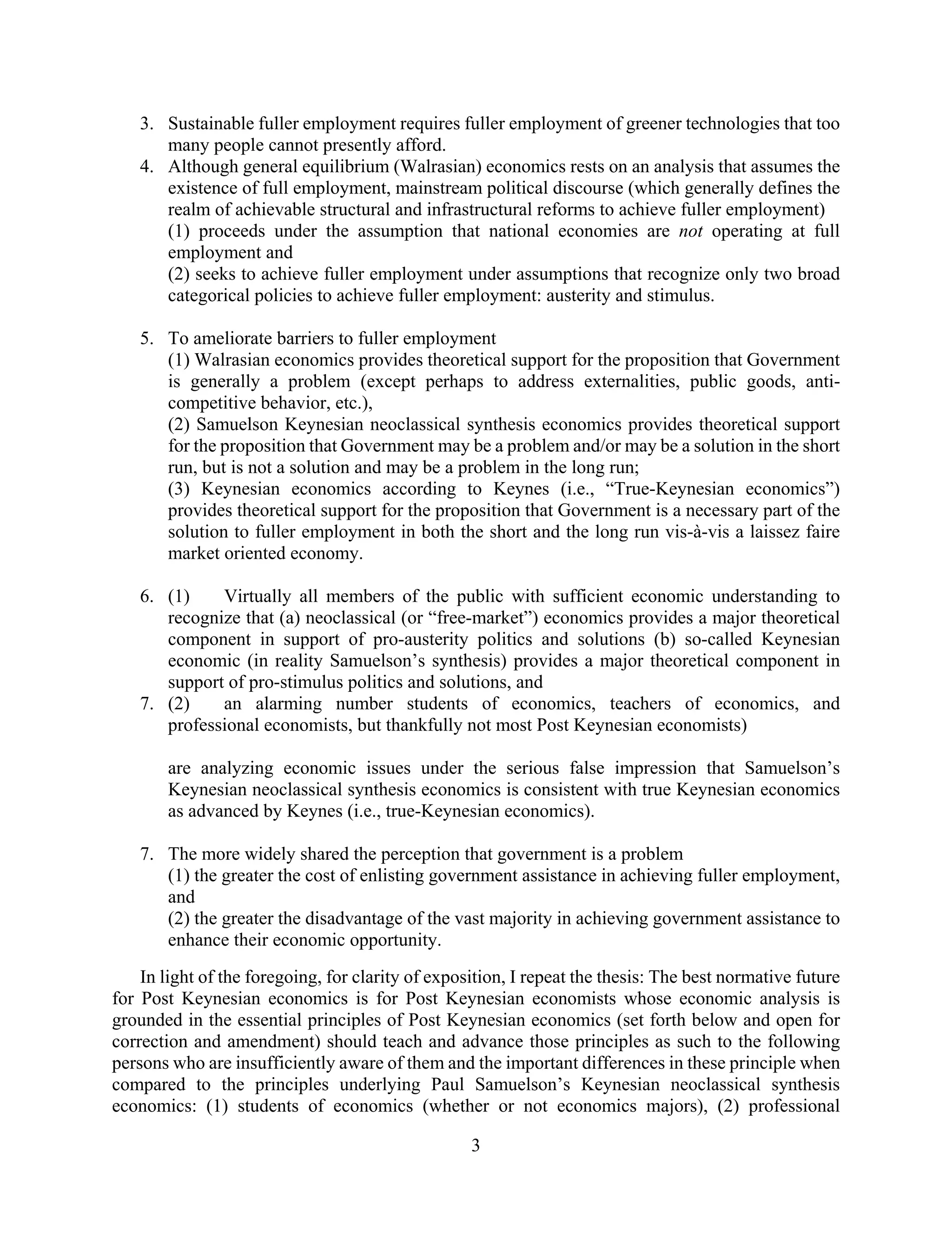 The Future of Post Keynesian Economics | PDF