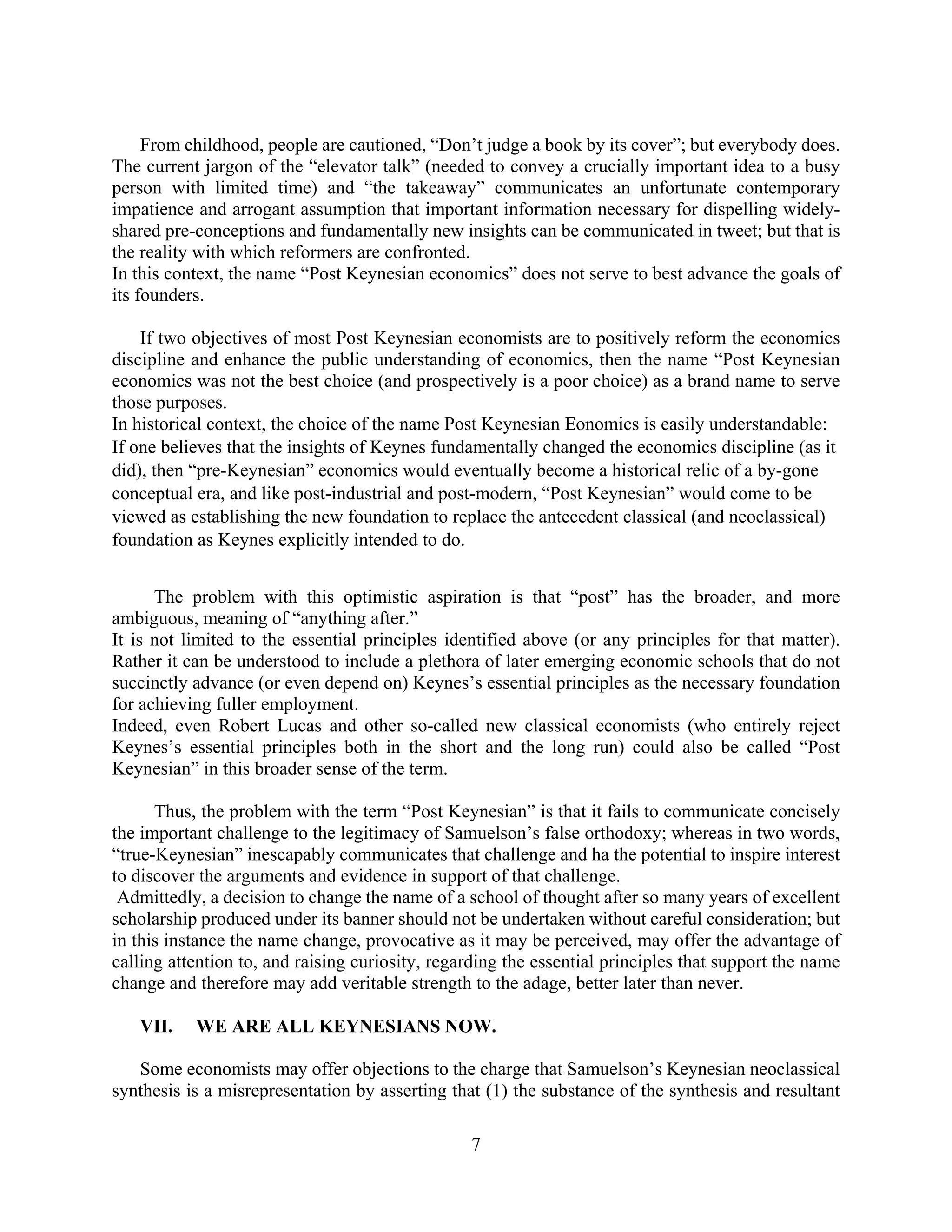 The Future of Post Keynesian Economics | PDF