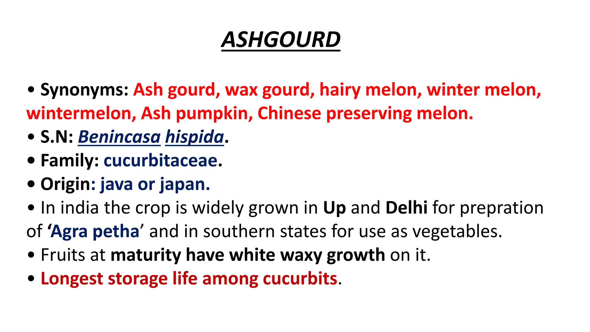 Ashgourd, Ash gourd | PPTX