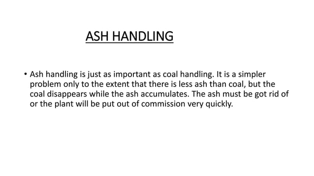 Ash Handling Power Plant System | PPTX | Chemistry | Science