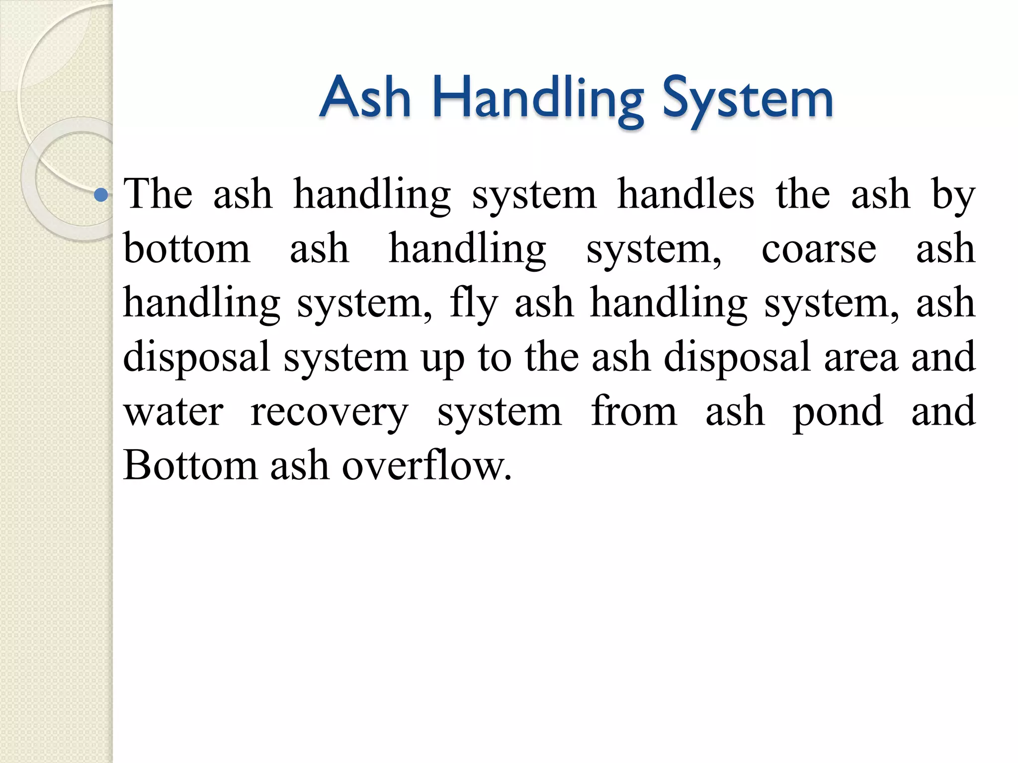 Ash Handling System of a Thermal Power Plant | PPTX