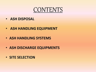 Ash handling system | PPTX