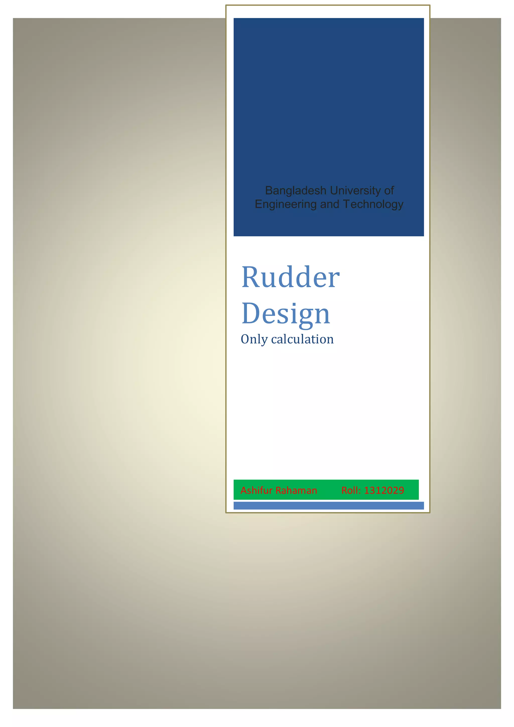 Rudder & Steering Design | DOCX