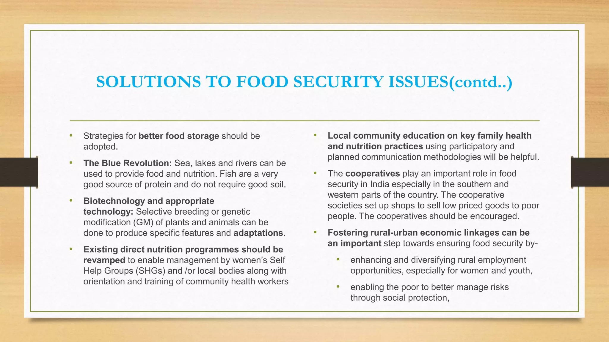 Food security in India | PPTX