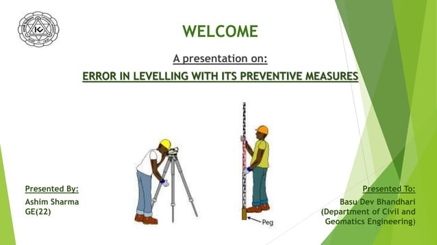 Error in Levelling with its Preventive Measures | PPTX