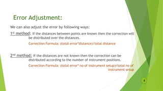 Error in Levelling with its Preventive Measures | PPTX