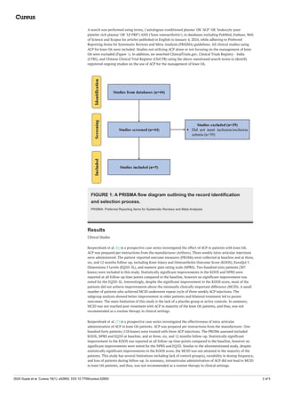 Autologous Conditioned Plasma (ACP) and Osteoarthritis of the Knee: A ...
