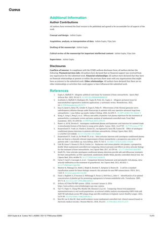 Autologous Conditioned Plasma (ACP) and Osteoarthritis of the Knee: A ...