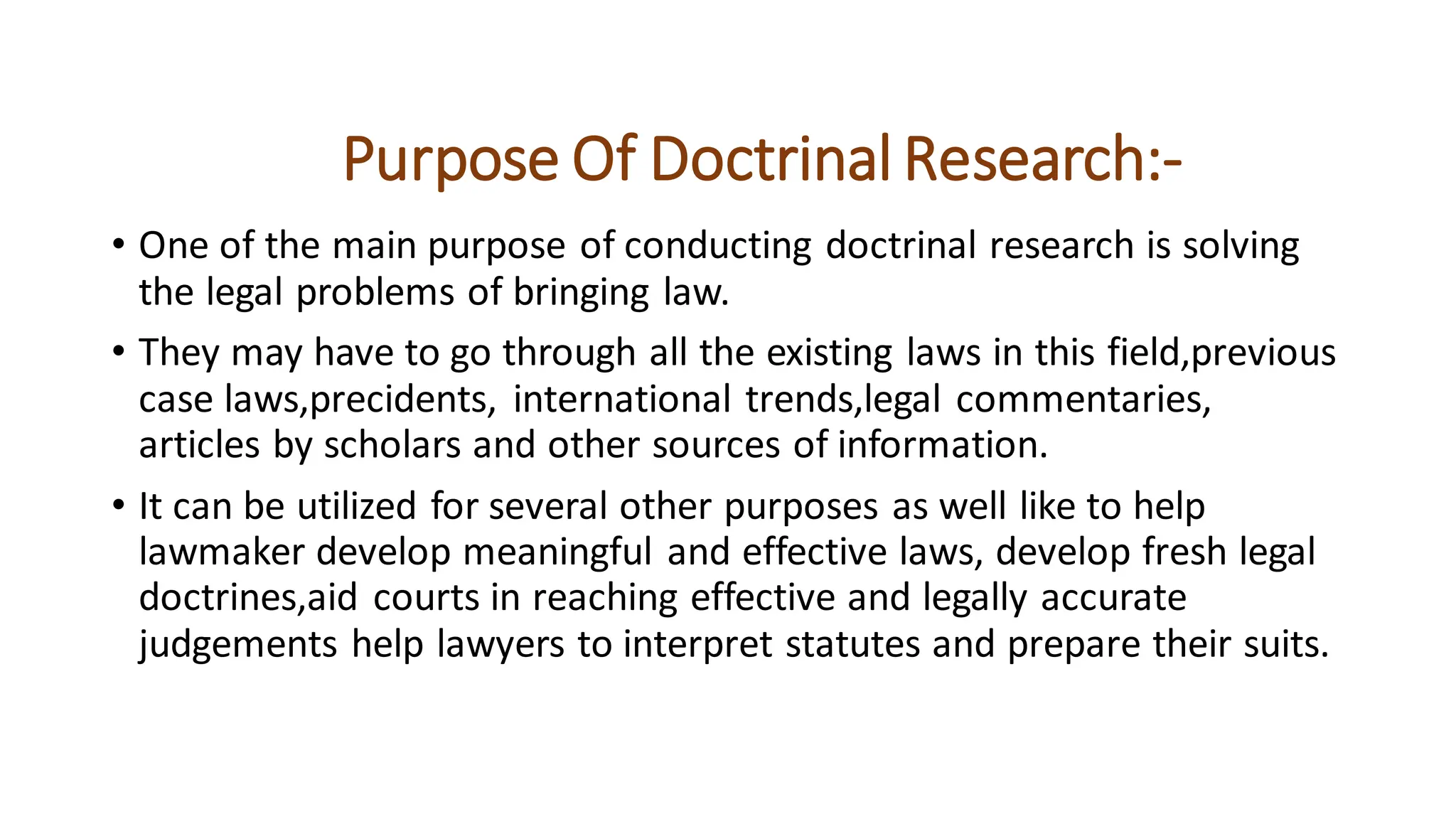 doctrinal and non doctrinal research-research methodology | PDF