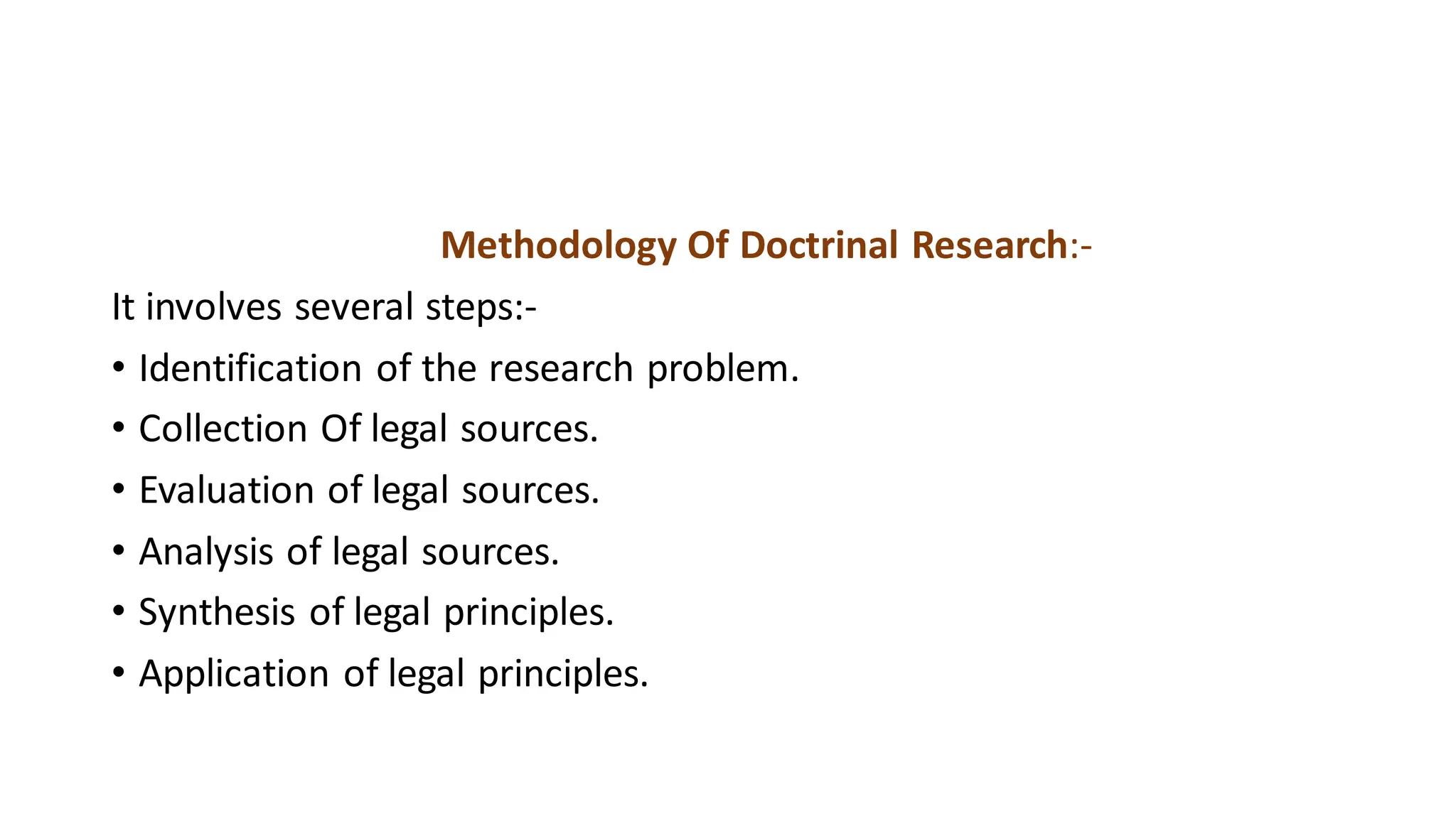doctrinal and non doctrinal research-research methodology | PDF