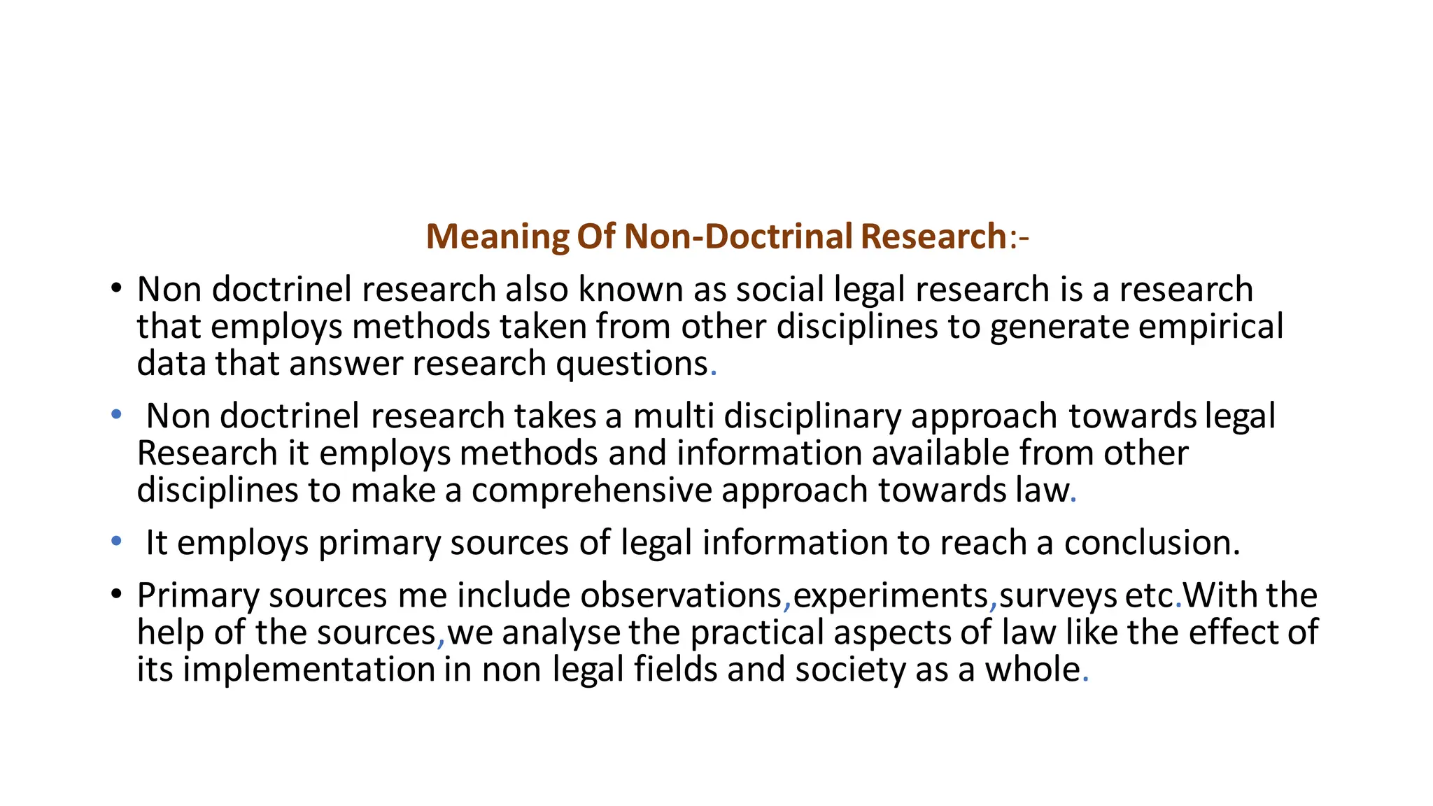 doctrinal and non doctrinal research-research methodology | PDF