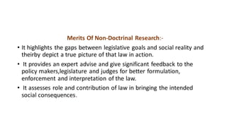 doctrinal and non doctrinal research-research methodology | PDF