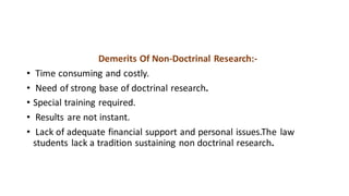 doctrinal and non doctrinal research-research methodology | PDF