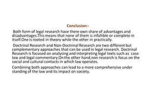 doctrinal and non doctrinal research-research methodology | PDF