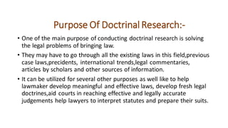 doctrinal and non doctrinal research-research methodology | PDF