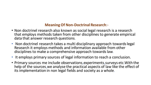 doctrinal and non doctrinal research-research methodology | PDF ...