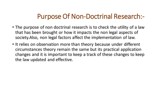doctrinal and non doctrinal research-research methodology | PDF ...