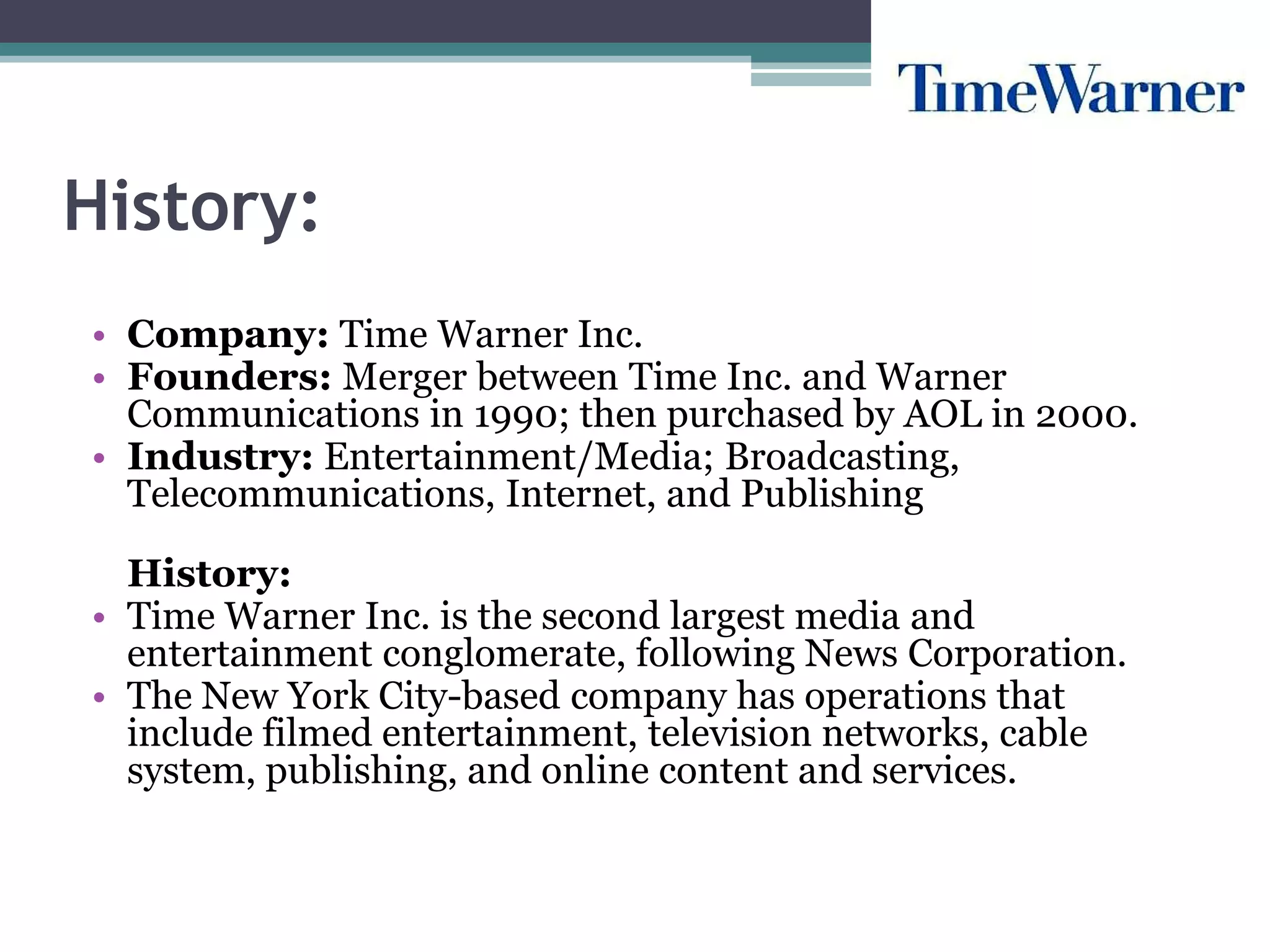 Time Warner | PPTX